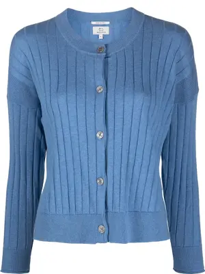 Woolrich Cotton Ribbed Cardigan - Blue