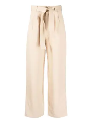 Woolrich Tie-up Belt Wide-leg Trousers - Neutrals