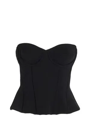 Balenciaga Stretch-jersey Bustier Top - Black