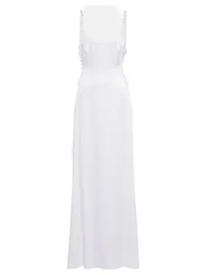 Galvan Pearled Cove Gown - White