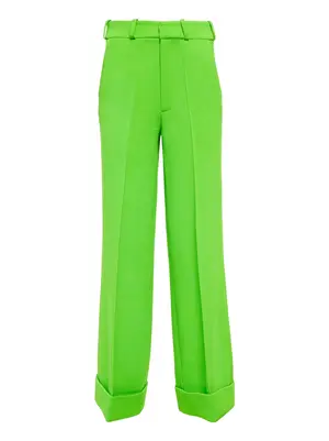 CHRISTOPHER KANE Wool Wide-leg Trousers - Green