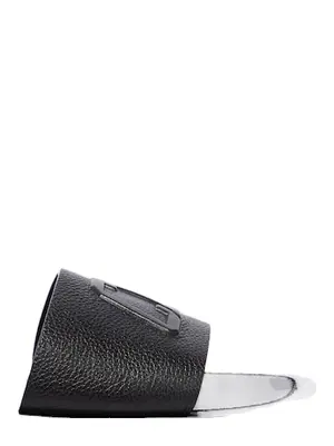 CHRISTIAN LOUBOUTIN Varsicool Leather Slides - Black
