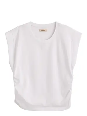 Madewell Side-cinch Muscle Tee - Eyelet White