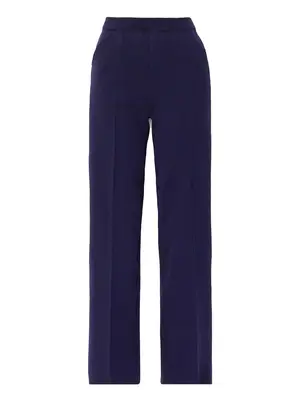 HIGH SPORT Sig Pleated Straight-leg Pants - Blue