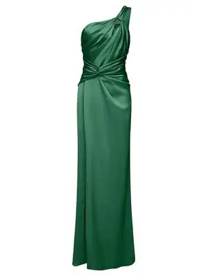 Theia Gloria Twist Column Gown - Pine
