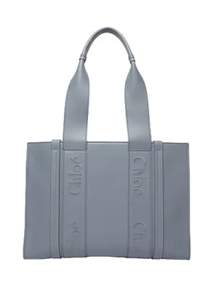 Chloé Woody Tote Bag Storm_blue