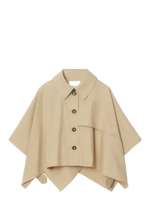 Cos Cropped Trench Coat Cape Beige