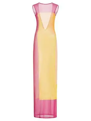 HOUSE OF AAMA Mesh Maxi Dress - Orange