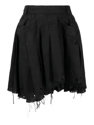 Natasha Zinko Distressed Mini Skirt - Black