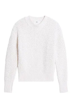 Ami Crew-neck Knit Jumper - White