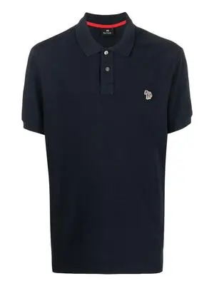 Paul Smith Zebra-motif Polo Shirt - Blue