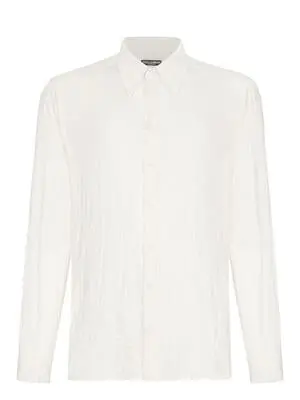 Dolce & Gabbana Button-up Satin Shirt - White