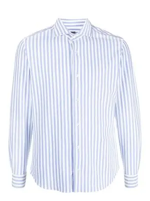 FEDELI Stripe-pattern Long-sleeve Shirt