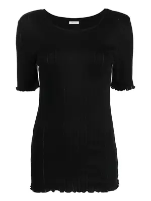SKALL STUDIO Edie Pointelle Tee - Black
