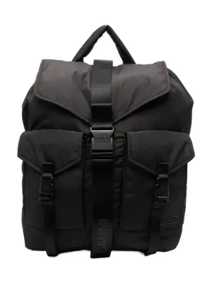 GANNI Tech Multi-pocket Backpack - Black