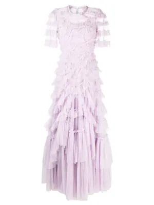 NEEDLE & THREAD Marilla Ruffled Gown - Purple