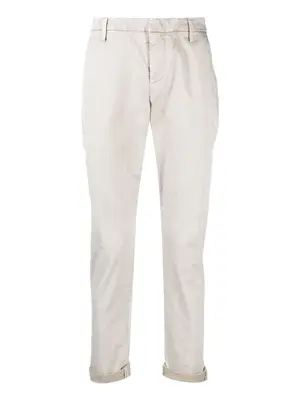 DONDUP Cropped Cotton Chino Trousers - Neutrals