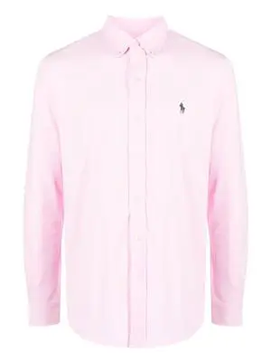 Polo Ralph Lauren Embroidered-logo Long-sleeve Shirt - Pink
