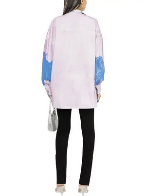 ATTICO The Attico Oversized Bleached-Effect Shirt Jacket