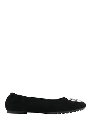 Tory Burch Logo Ballerina Shoes - Black
