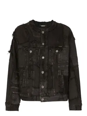 Dolce & Gabbana Distressed-effect Denim Jacket - Black