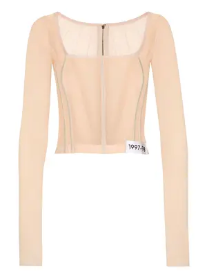Dolce & Gabbana Long-sleeve Corset Top - Neutrals