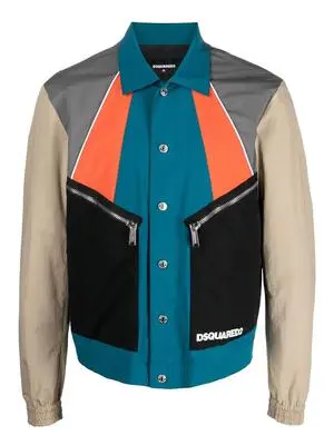 Dsquared2 Logo-print Shirt Jacket - Blue