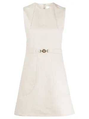 PATOU Patou Logo-Jacquard Cotton A-Line Minidress
