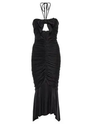 Alexandre Vauthier Halterneck Jersey Midi Dress - Black