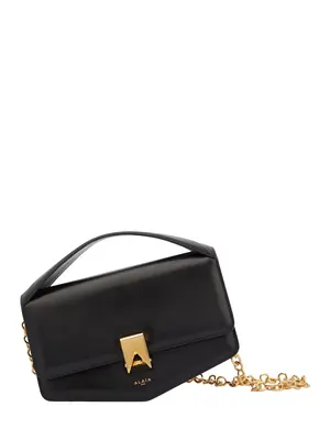Alaïa Le Papa Medium Leather Crossbody Bag - Black