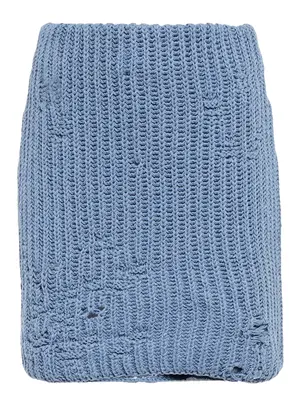 JW Anderson Distressed Mini Skirt - Blue