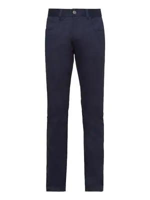 Prada Five-pocket Stretch Drill Jeans - Navy