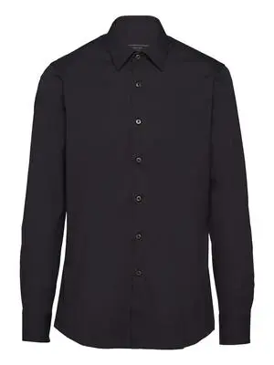 Prada Stretch Poplin Shirt - Black