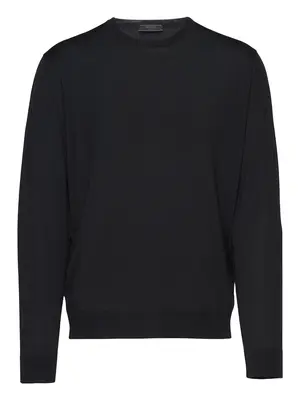 Prada Wool Crew-neck Sweater - Black