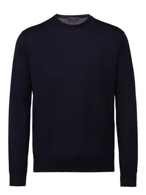 Prada Wool Crew-neck Sweater - Blue