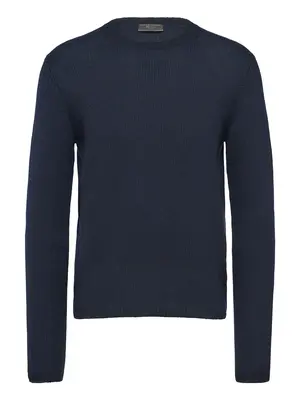 Prada Cashmere Crew-neck Sweater - Navy