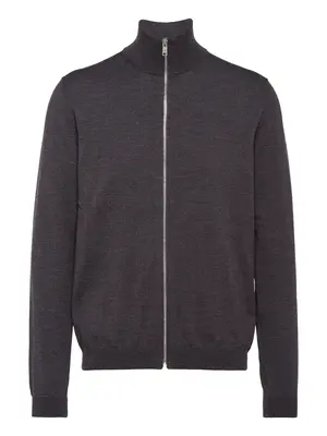 Prada Wool Cardigan - Anthracite Gray