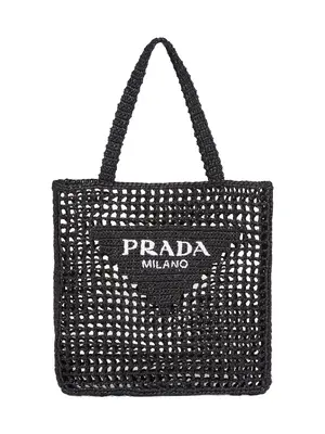 Prada Crochet Tote - Black