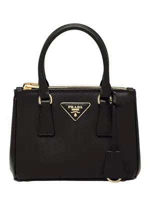 Prada Galleria Mini Saffiano Leather Bag - Black
