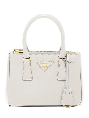 Prada Galleria Mini Saffiano Leather Bag - White
