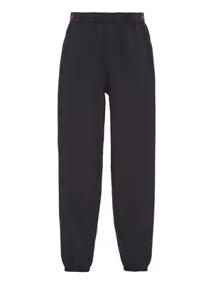 Prada Light Bi-stretch Wide-leg Pants - Black