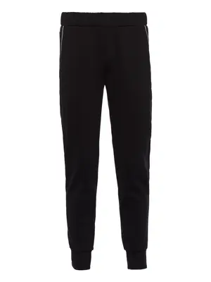 Prada Sweatpants With Re-nylon Details - Black/white