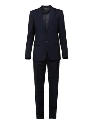 Prada Single Breasted Wool And Mohair Suit - Blue