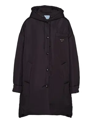 Prada Oversized Re-nylon Raincoat - Black