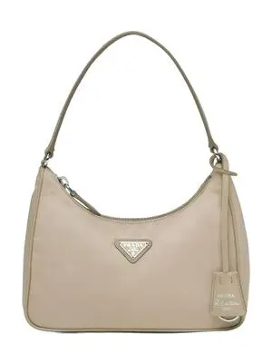 Prada Re-edition 2005 Re-nylon And Saffiano Mini Bag - Neutral