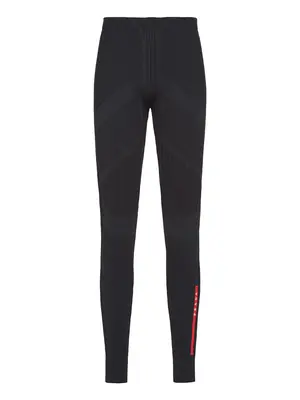Prada Tech Rec Re-nylon Piqué Leggings - Black