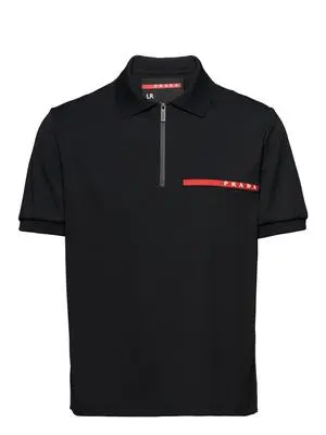 Prada Piqué Polo Hirt - Black