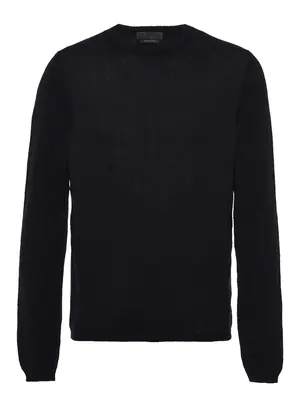 Prada Cashmere Crew-neck Sweater - Black