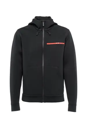 Prada Technical Fabric Hoodie - Black