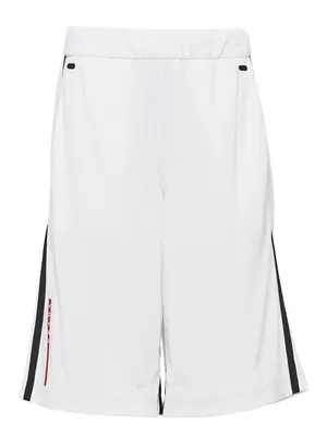 Prada Piqué Bermudas With Taping - White